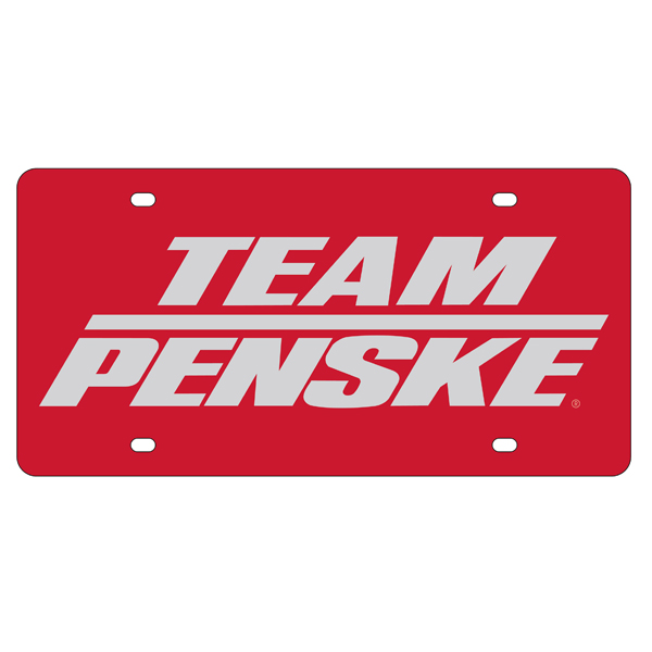 TP Red Inlaid License Plate - Team Penske Store