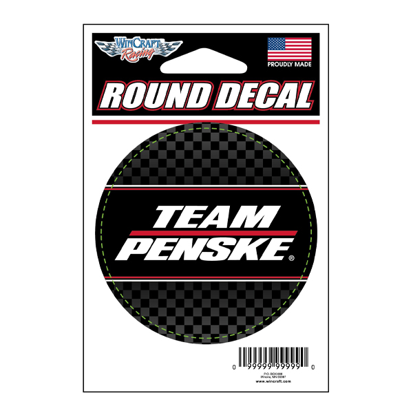 TP Black Checkered 3" Round Decal - Team Penske Store